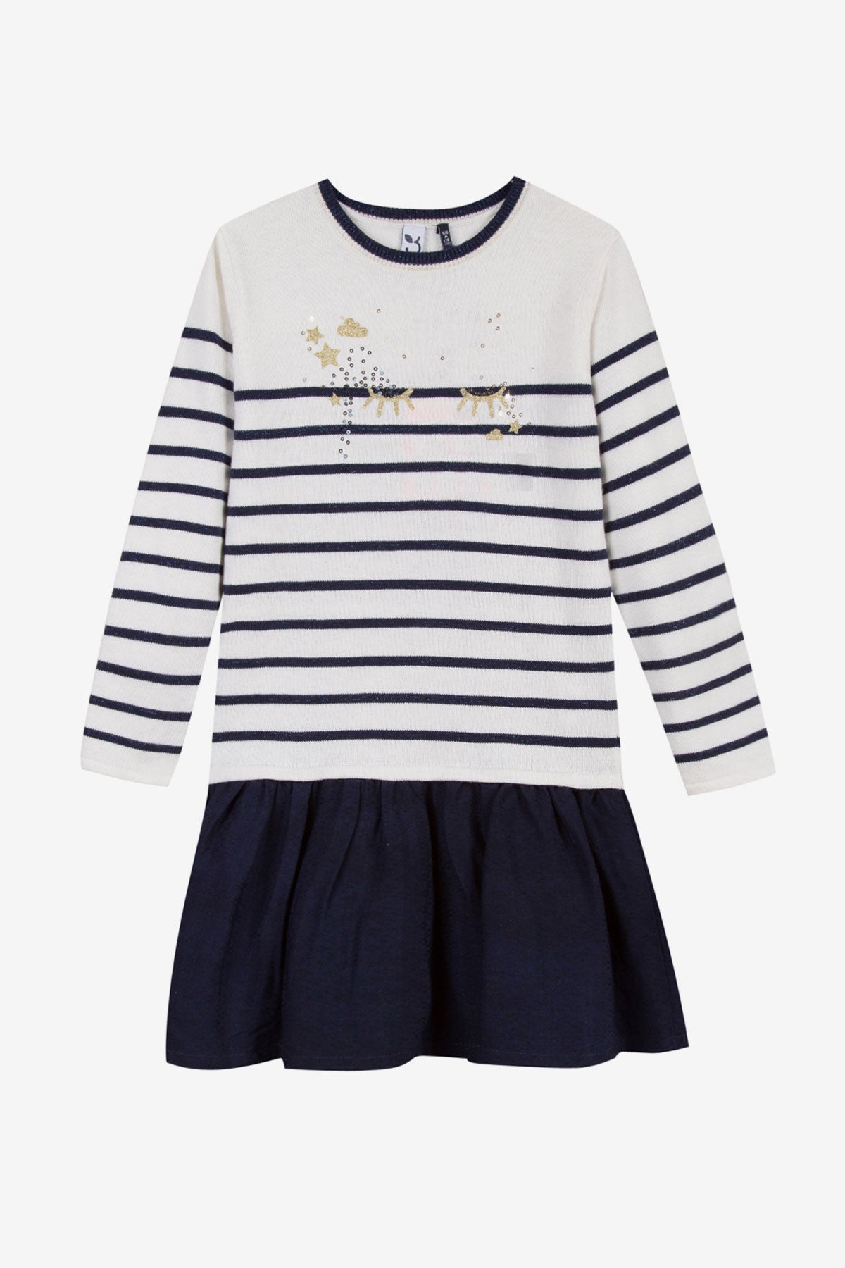 3pommes Striped Dream Girls Dress (Size 3/4 left) – Mini Ruby