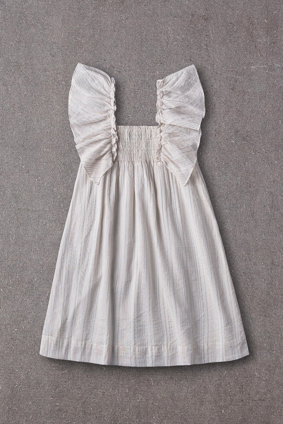 Nellystella Juliet Baby Girls Dress - Rainbow Textured Stripes – Mini Ruby