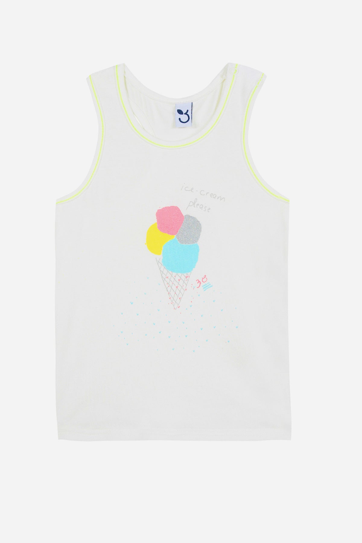 3pommes Ice Cream Baby Girls Tee – Mini Ruby