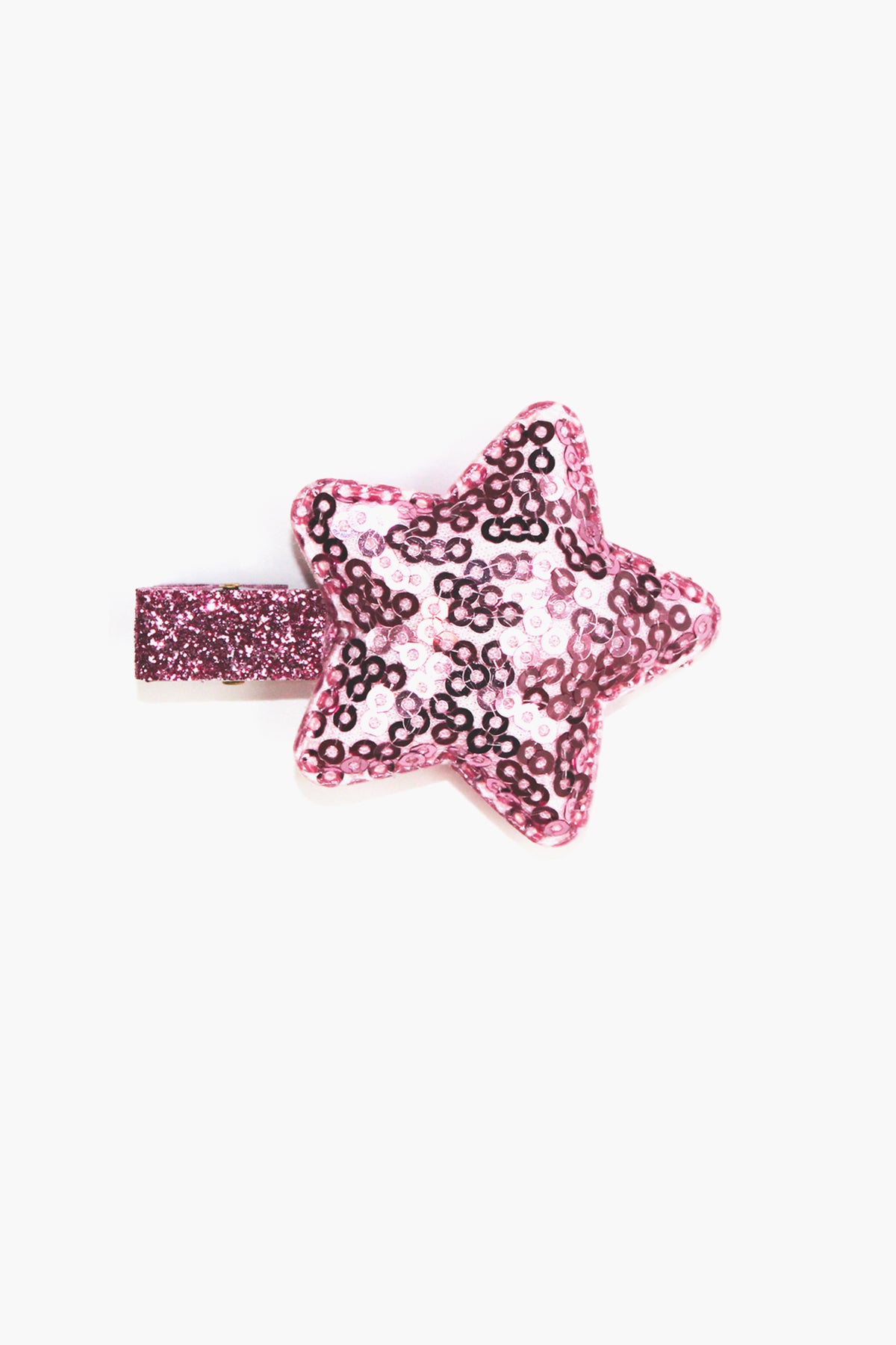 Pink Sequin Star Hair Clip – Mini Ruby
