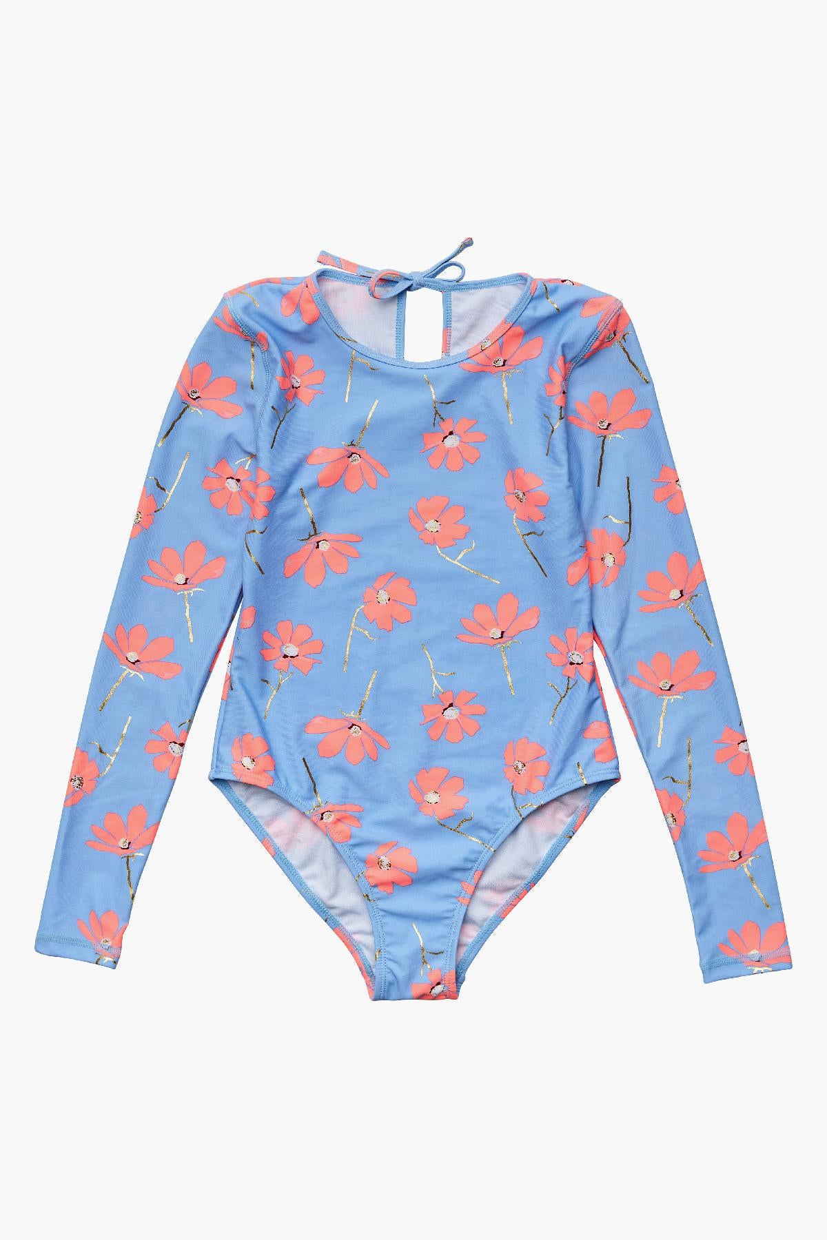 Girls Swim Snapper Rock Beach Bloom Keyhole Surf Suit – Mini Ruby