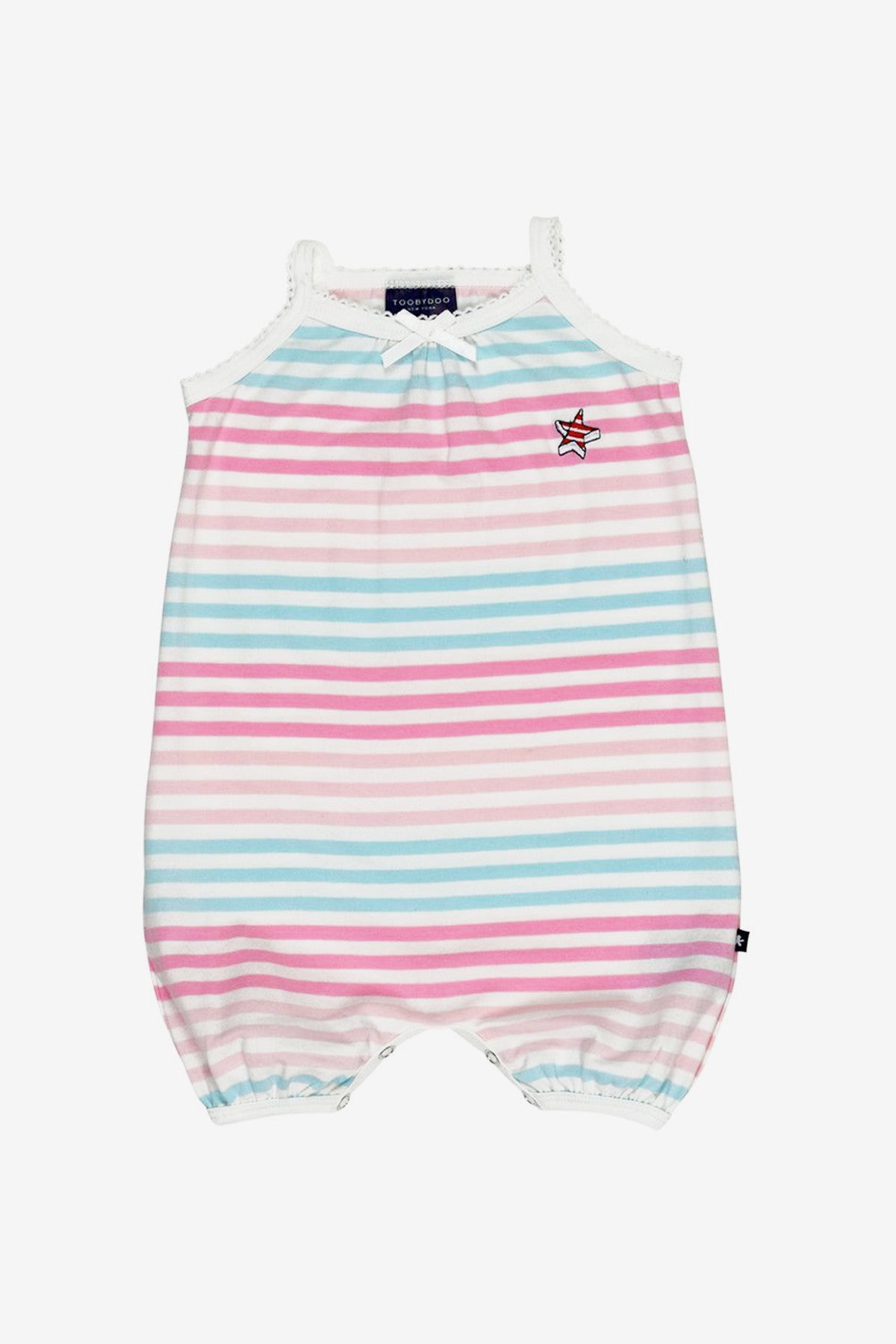 Toobydoo Striped Baby Girls Romper (Size 12/18M left) – Mini Ruby