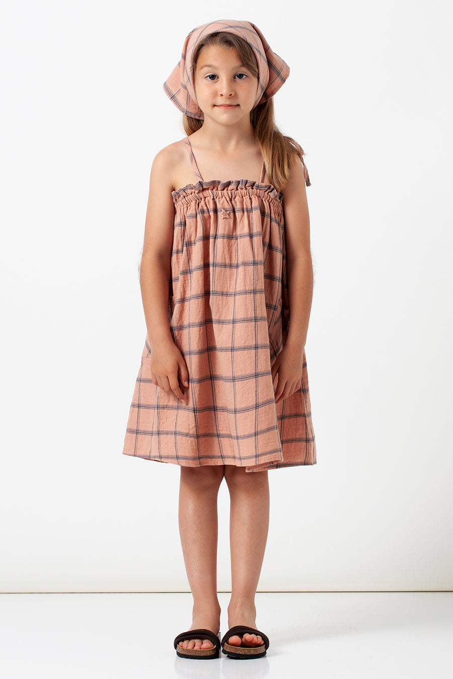 Girls Dress Tocoto Vintage Check Print – Mini Ruby
