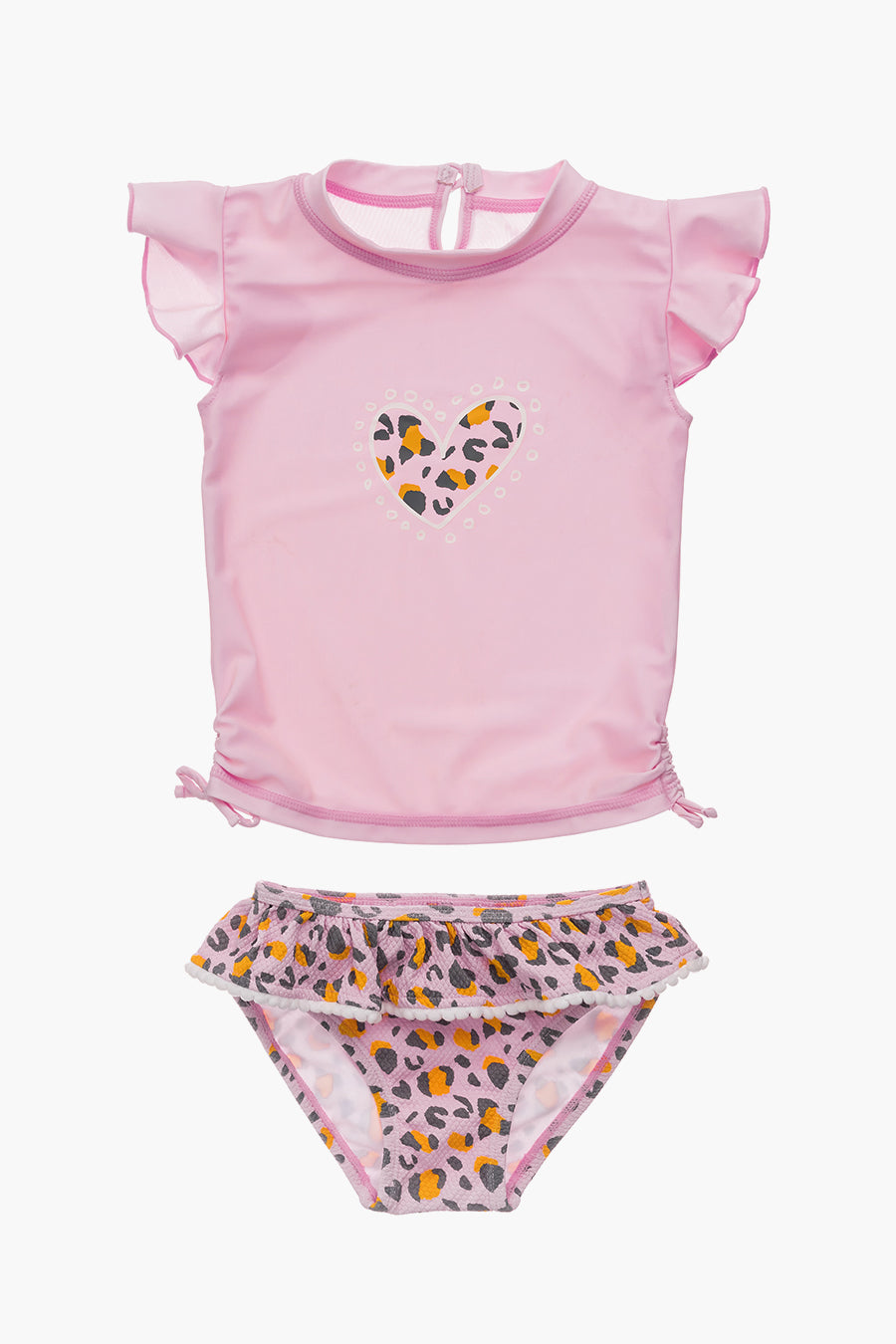 Snapper Rock Leopard Love Ruffle Baby Swim Set – Mini Ruby
