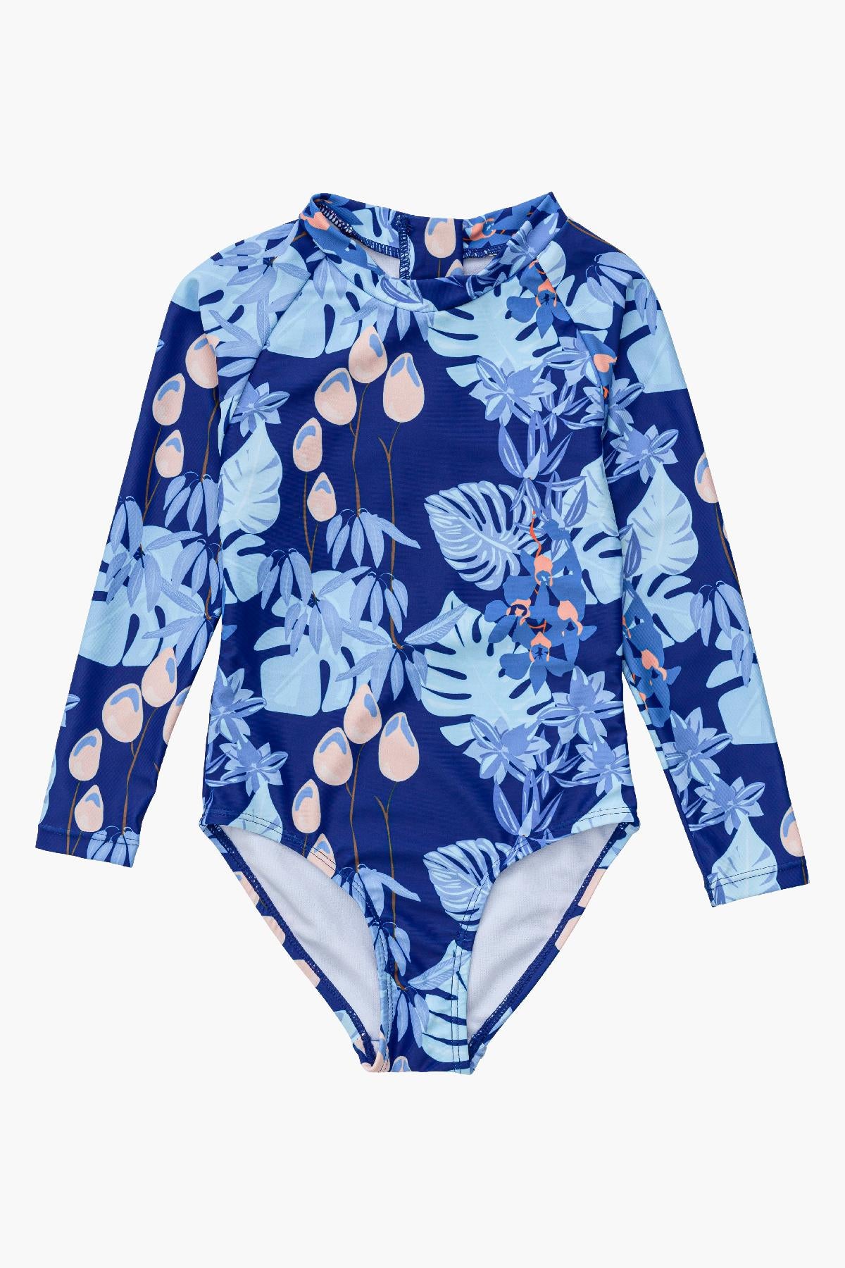 Snapper Rock Mango Tango Sustainable Long Sleeve Swimsuit – Mini Ruby