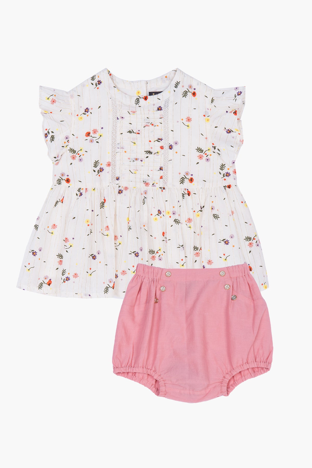 Velveteen Marigold Baby Girls Set - Floral – Mini Ruby
