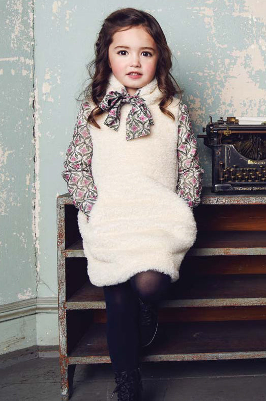 Girls Dress Imoga Poppy Ivory Clover – Mini Ruby