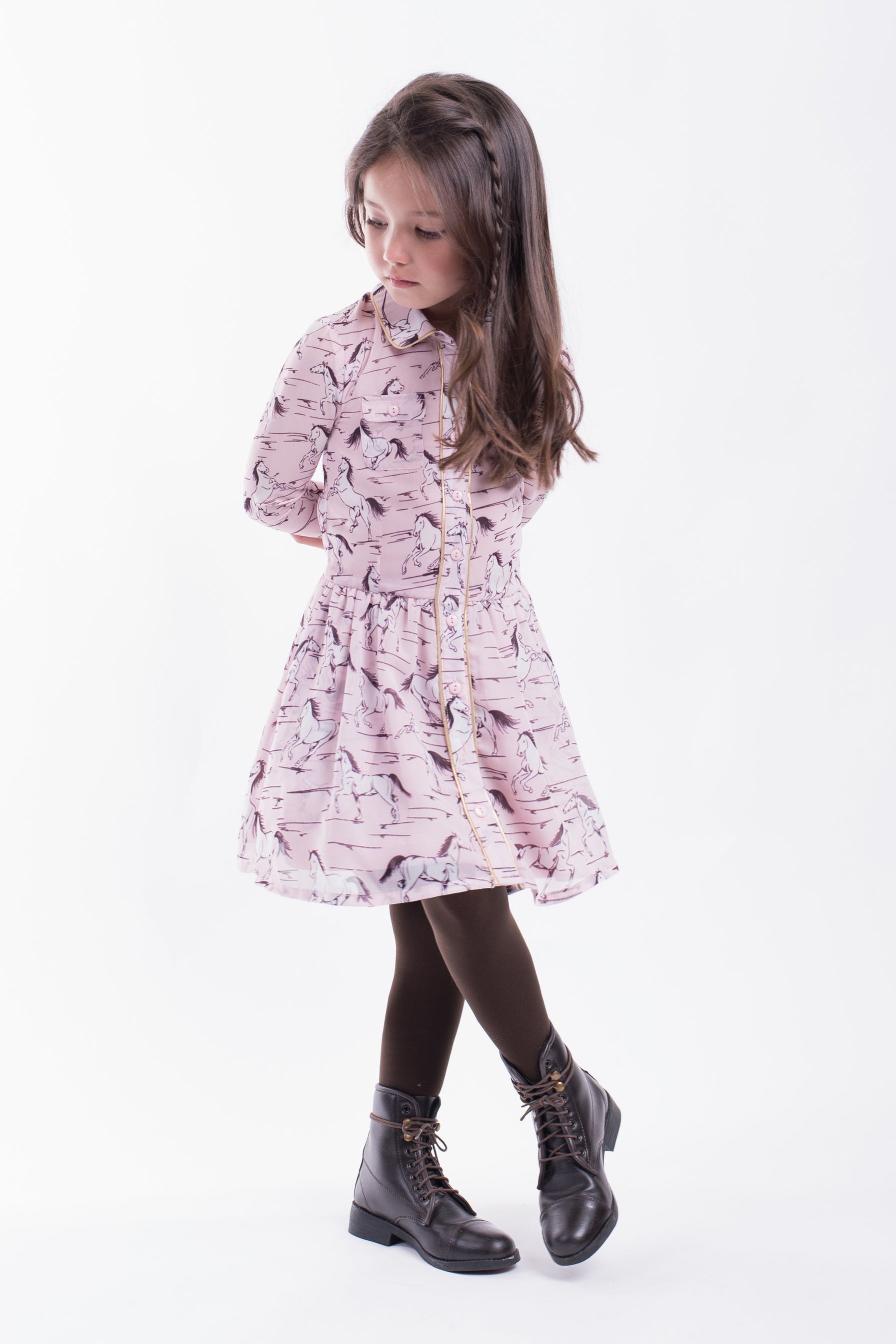 Girls Dress Imoga Rebecca Wild Horses – Mini Ruby
